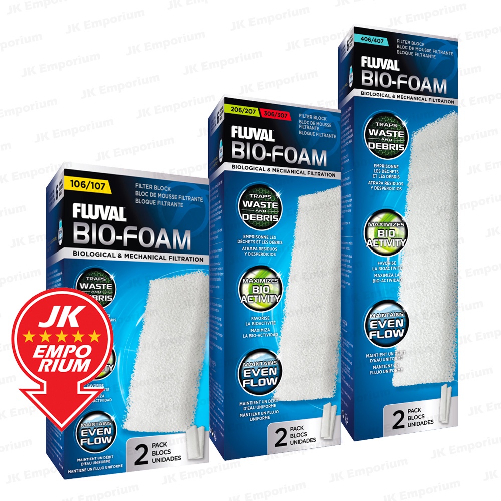 Fluval Bio-Foam 106 107 206 207 306 307 406 407 Canister Filter Block ...