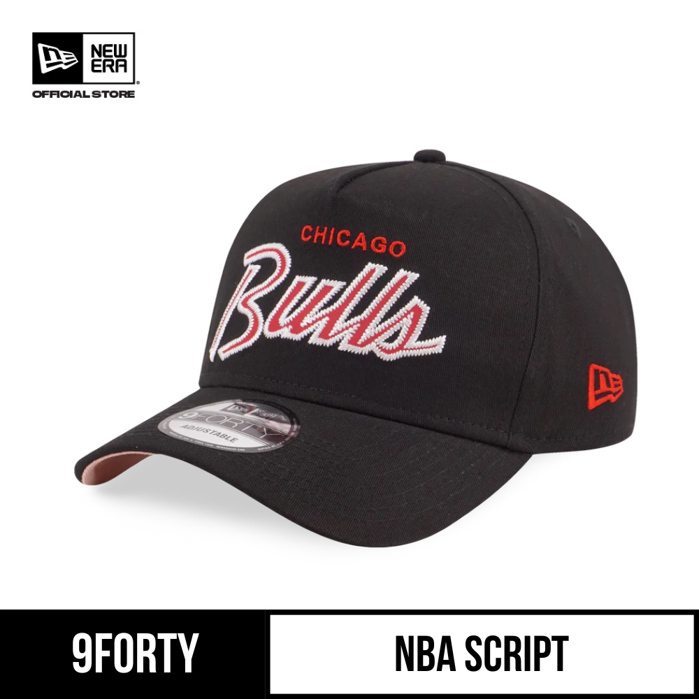 New Era 9FORTY A-Frame Chicago Bulls NBA Scripts Black Snapback Cap ...