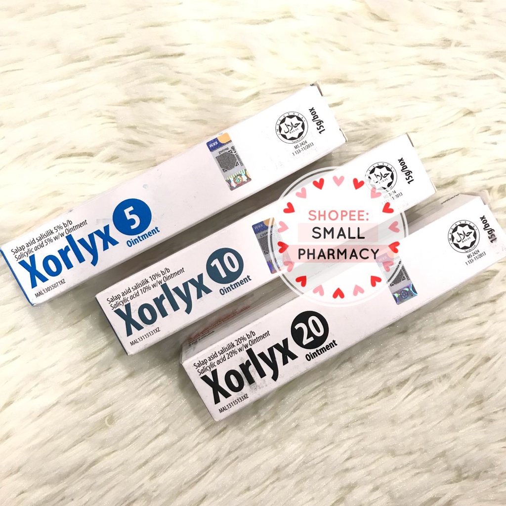 Xorix Xorlyx 2 / 5 / 10 / 20 Ointment 15g Salicylic Acid 2% / 5% / 10 ...