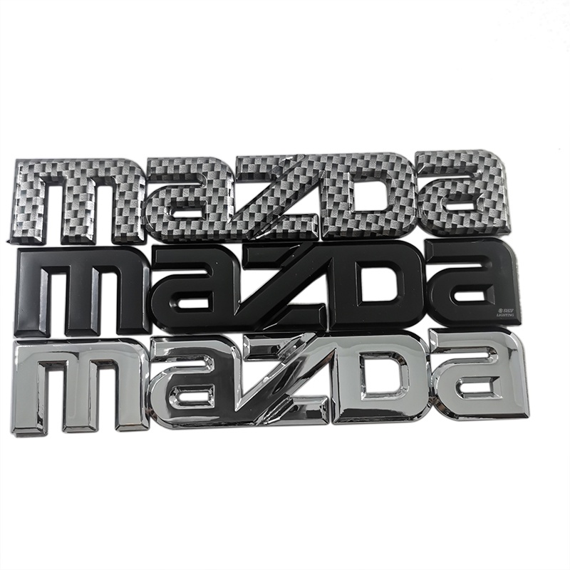 1 x ABS Chrome/Black/Carbon Fiber MAZDA Letter Logo Car Auto Rear Trunk ...