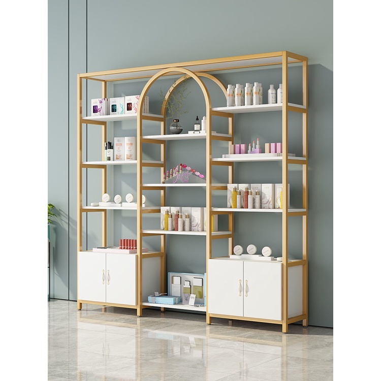 Light luxury display stand beauty salon cosmetics rack shelf display ...