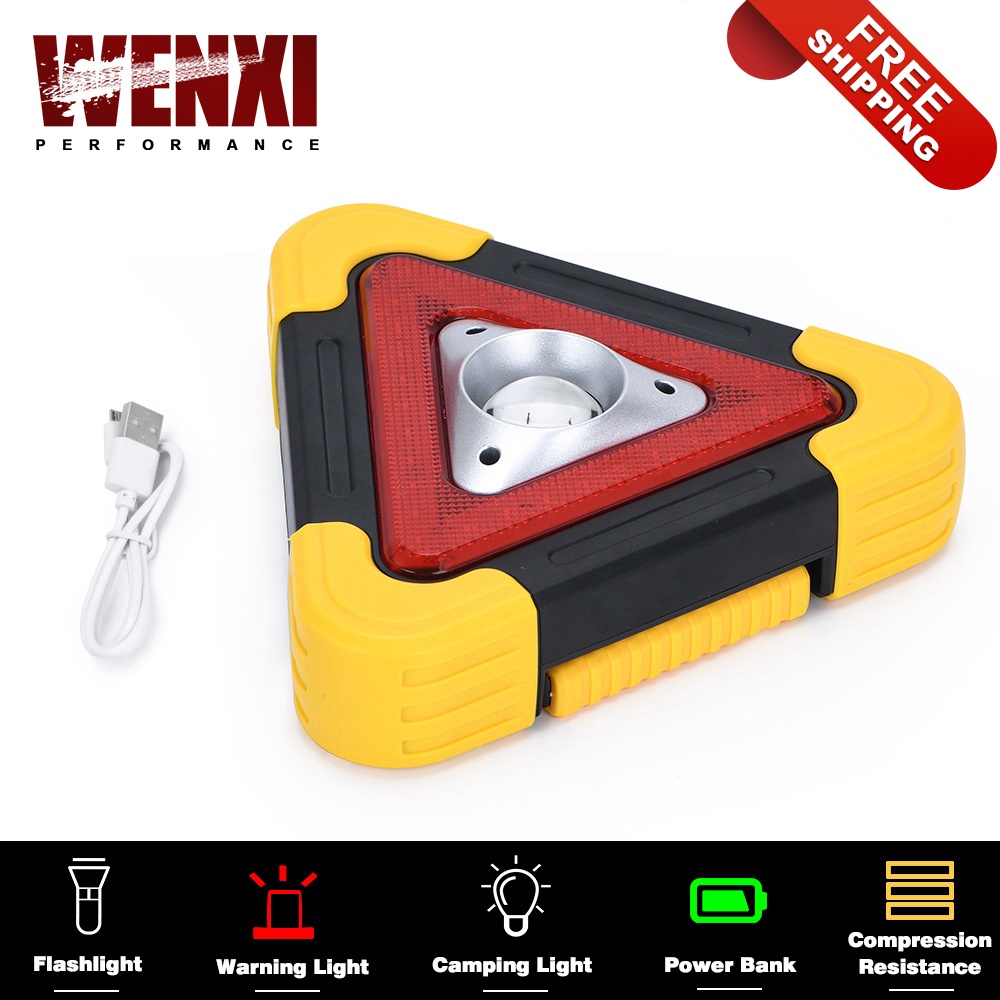 New LED Work light Triangle Warning Sign Car Road Safety Emergency ...