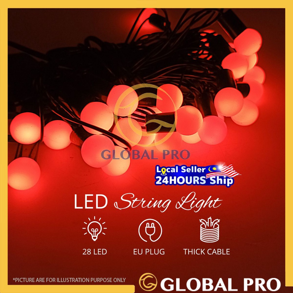 4M 28L LED String Light Fairy Light Lampu Raya Lampu Hiasan Murah CNY ...