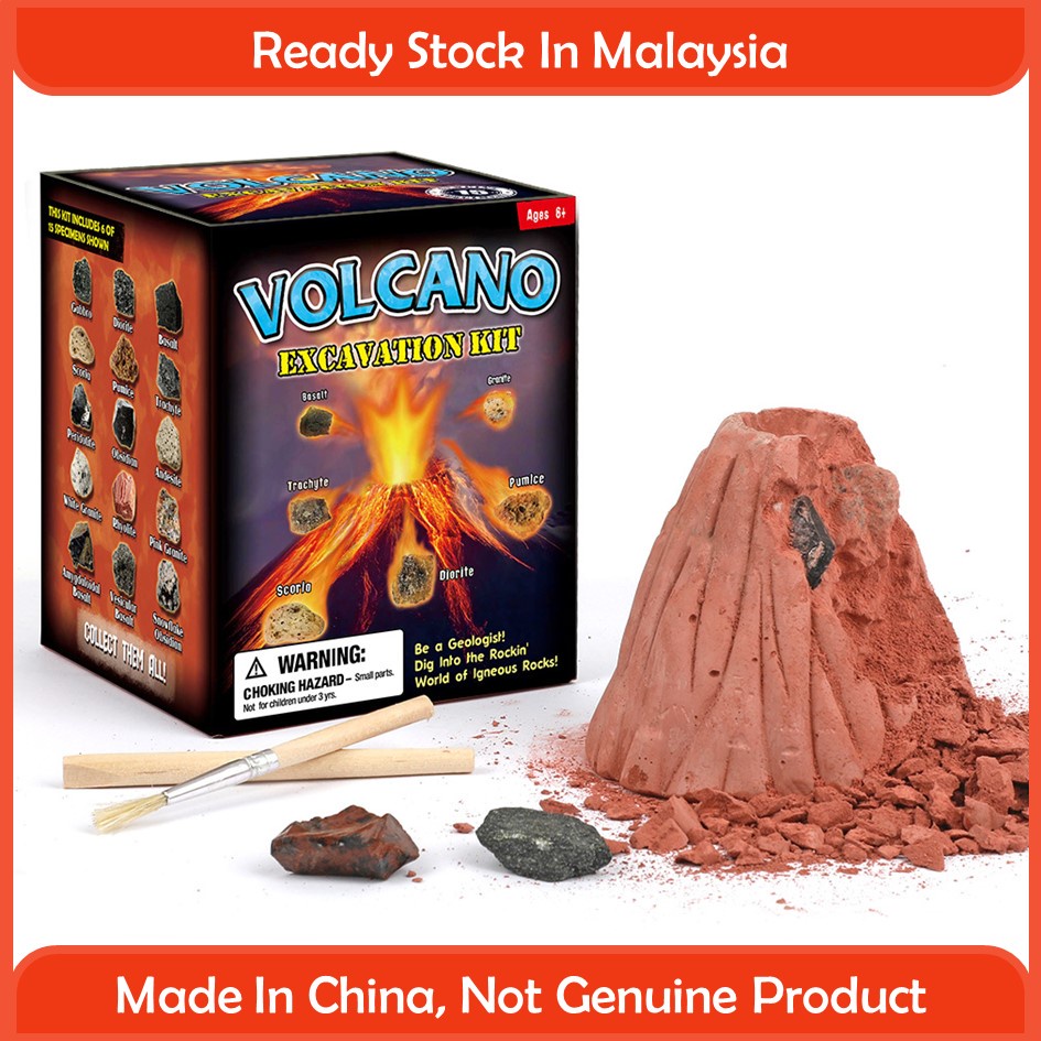 DIY Archaeological Excavation Exploration Volcano Eruption Mining Kit Lucky Box Series | Shopee ...