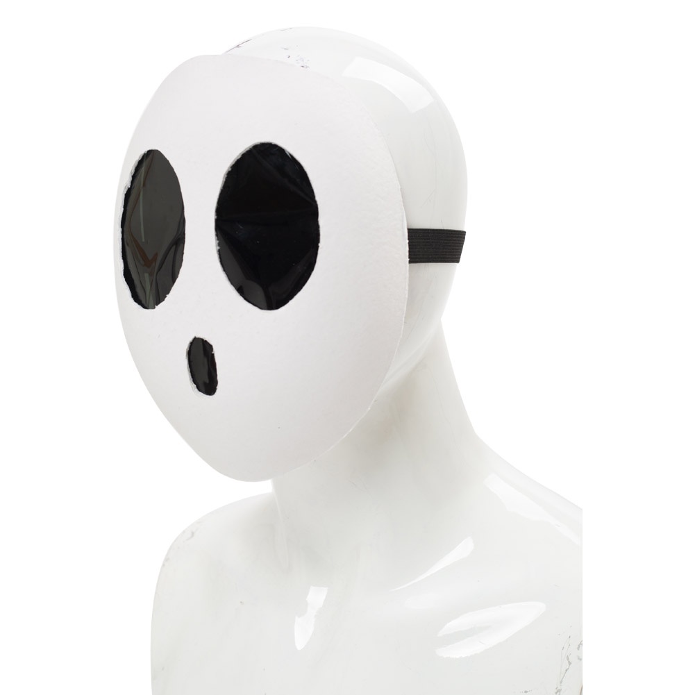 Super Mario Shy Guy Mask Men Women White Full Face Mask Game Cosplay ...