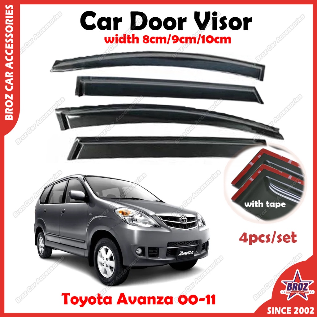 For Toyota Avanza Old Car Door Visor Wind Deflector Rainproof Sunproof ...