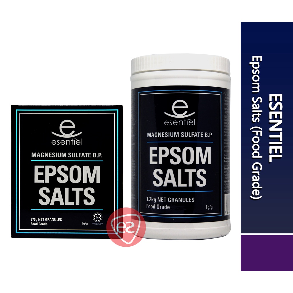 Esentiel Epsom Salts (Magnesium Sulfate B.P.) Food Grade Granule ( 375g ...