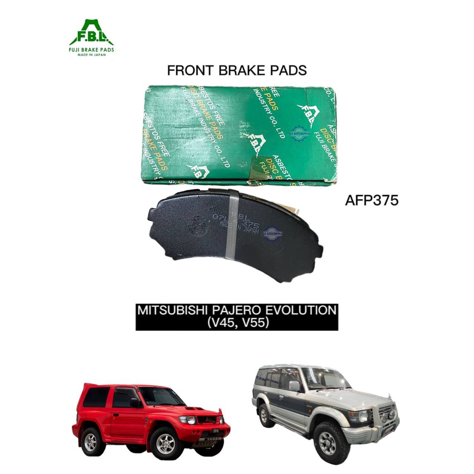 Mitsubishi Pajero Evolution (V45, V55) Front Disc Brake Pad - FUJI (FBL ...