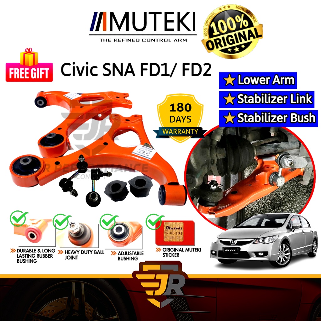 Muteki Lower Arm / Stabilizer Link / Stabilizer Bush Muteki Civic FD ...