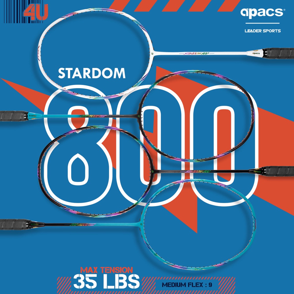 (FREE STRING & GRIP) APACS BADMINTON RACKET STARDOM 800 | Shopee Malaysia