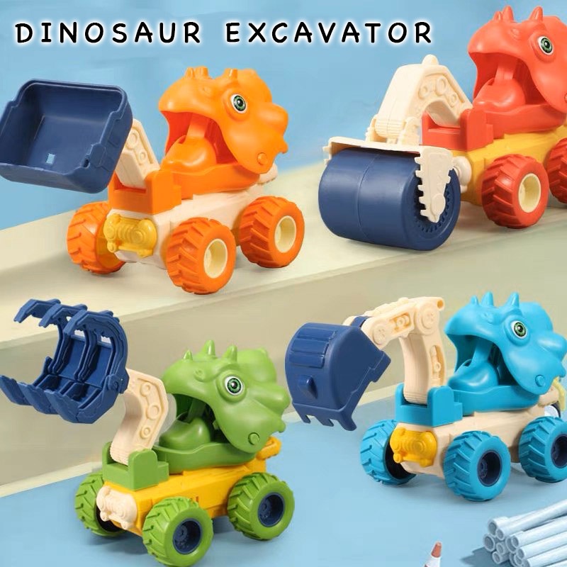 Big Dinosaur Construction Excavator Press Inertia Engineering Car Lorry ...