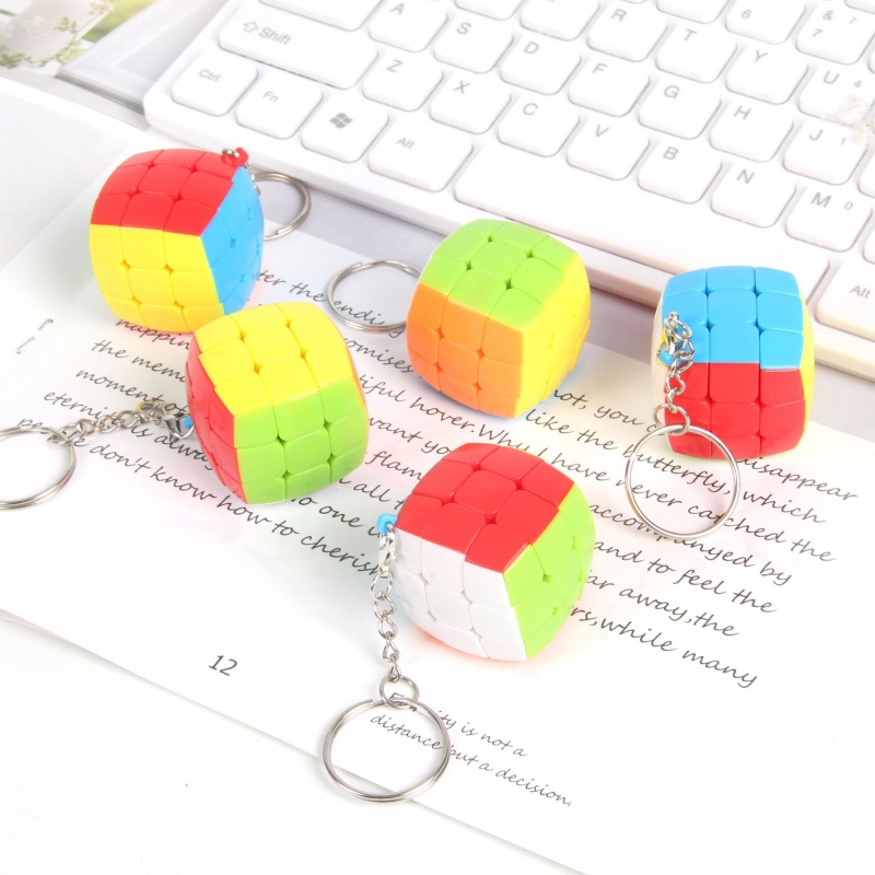 Creative Rubik's Cube 3x3 Colorful Mini Rubik's Cube Keychain Pendant ...