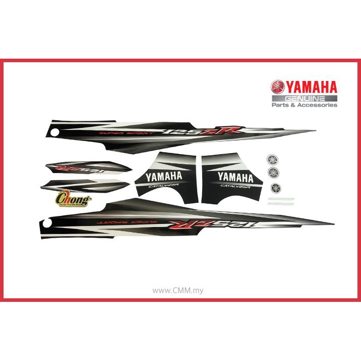 Yamaha 125ZR Y125ZR Sticker /Body Stripe (Hitam Skala) Original HLY ...