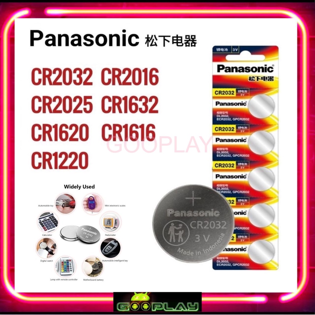 Panasonic 1Card CR2016 CR2025 CR2032 CR1620 CR1632 CR1616 CR1220 ...