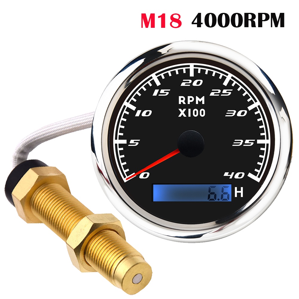 85MM Tacho Gauge with Tacho Sensor M16/M18 for Gasoline Diesel Engine ...