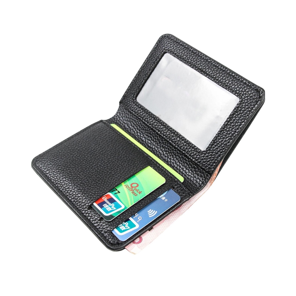 Unisex Ultra Slim PU Leather Bifold Wallet ID Card Lelaki Purse PU ...