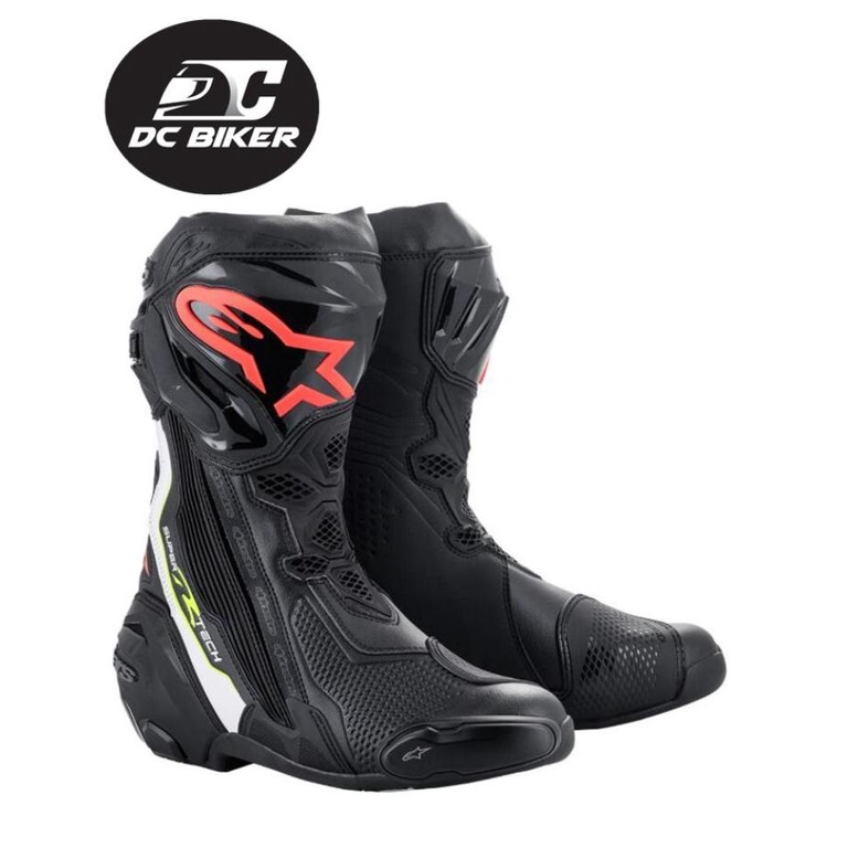 Alpinestars Supertech R Black / White / Red Fluo / Yellow Fluo Boot ...