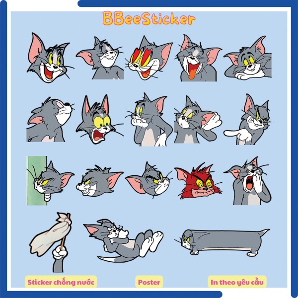 [sticker - Ct02] Set Of 20 sticker Stickers Tom and Jerry | Shopee Malaysia
