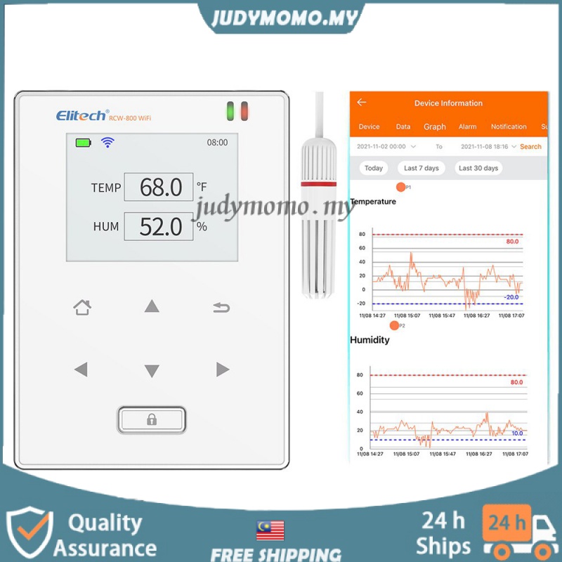 Chinese version Elitech RCW-800 wifi Temperature and Humidity Data ...