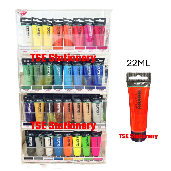Reeves Intro Acrylic Paint Colour 22ml Acrylic Colours Color / Intro ...
