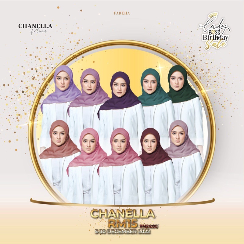 Fareha Chanella Plain Cotton [ Ready Stock] | Shopee Malaysia