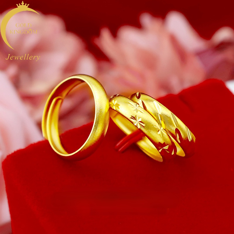 Men's and Women's Same Style Printing Classic Starry Ring Sand Face Ring Emas Bangkok | Shopee ...