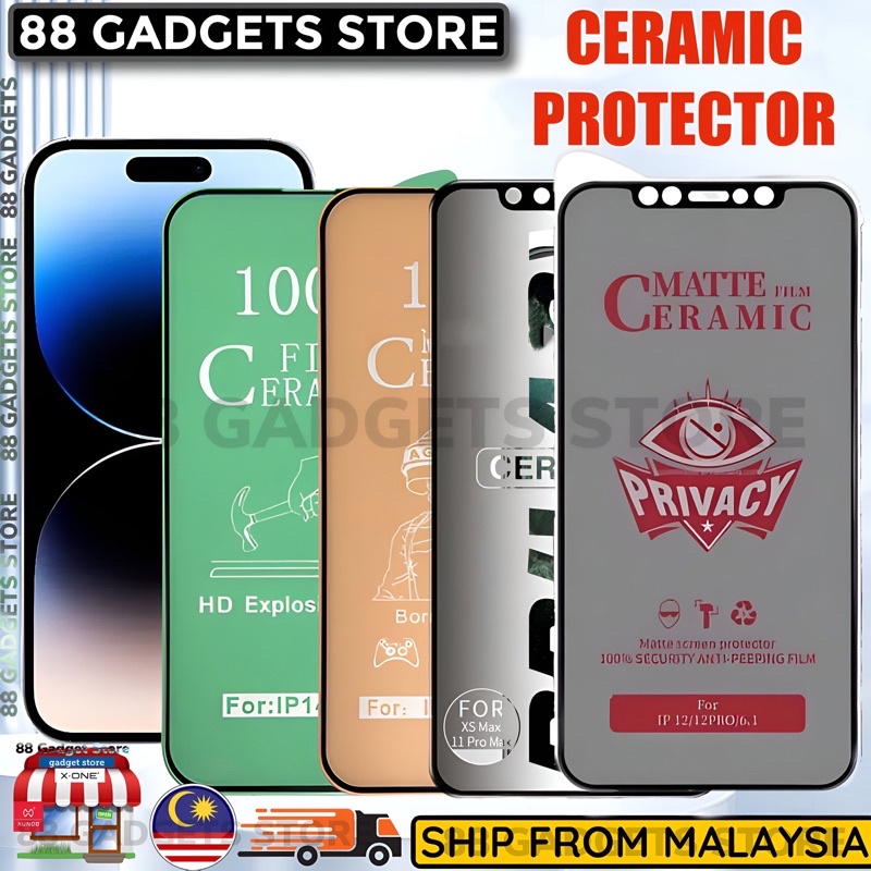 Ceramic Screen Protector for iPhone 14 Pro Max / Plus / 13 Pro Max ...