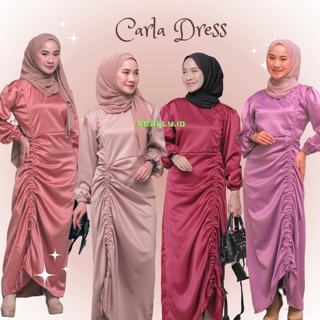 Carla DRESS SILK DRAWING KONDANGAN | Darna SATIN GAMIS DRAWING DRESS ...