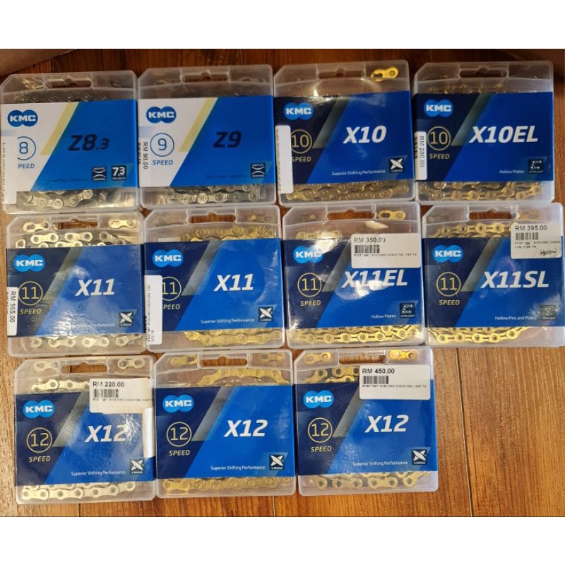 Taiwan KMC Z8.3 Z9 X10 X11 X12 Chain 8 9 10 11 12 Speed Bicycle Lantai ...
