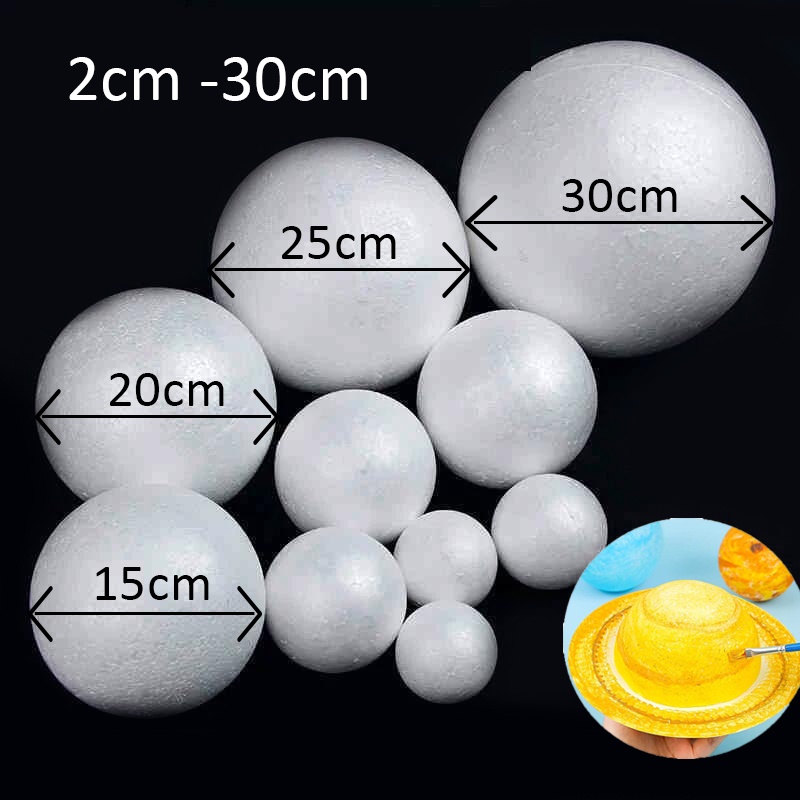 Styrofoam Ball 15CM - 30CM for DIY decorations /DIY Handicrafts / Solid ...