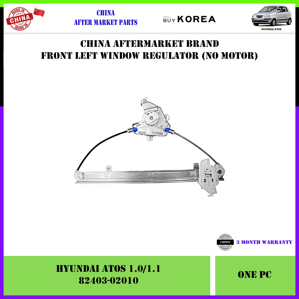 Hyundai Atos 1.0/1.1 Aftermarket Brand Front Left Window Regulator ...