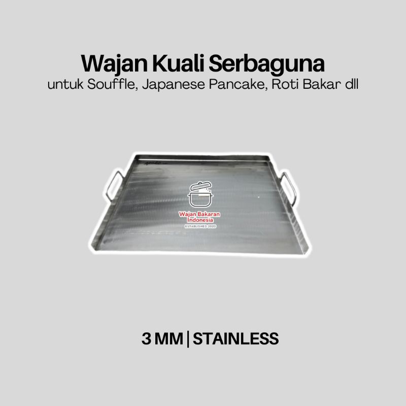 [3MM-SS] 3 MM THICK STAINLESS SQUARE WOKEN FOR BREAD, BURGER, KEBAB ...