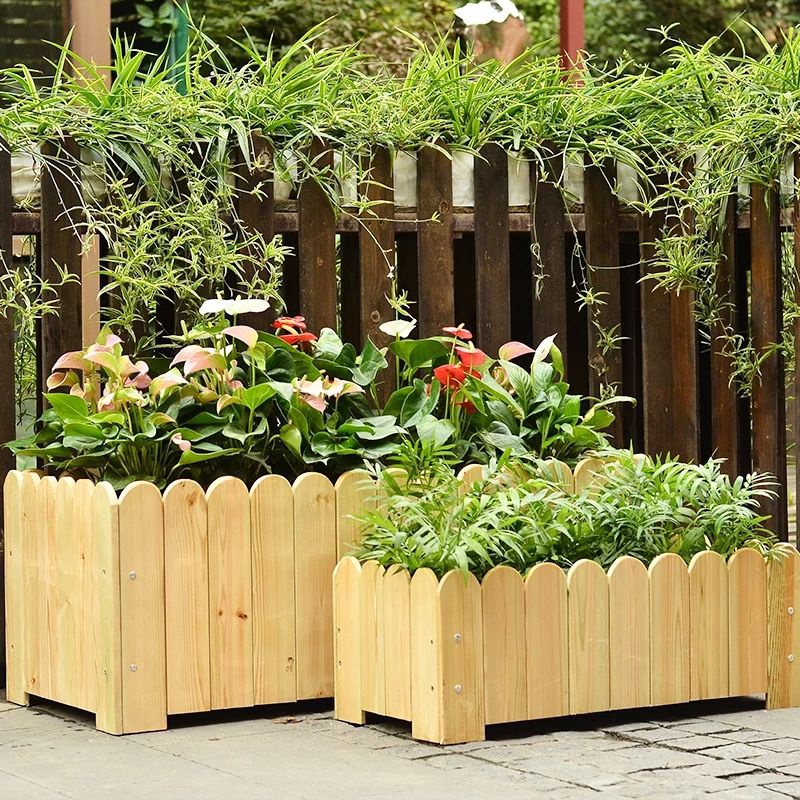 Vintage Wooden Boxes Crates Flower Pot Desktop Window Garden Storage ...