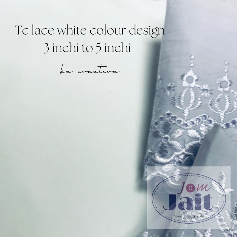 Renda Tc Lace Putih 3 Inchi ke 5 Inchi x 15 Yds ( 20 Design 15 Yds Per ...