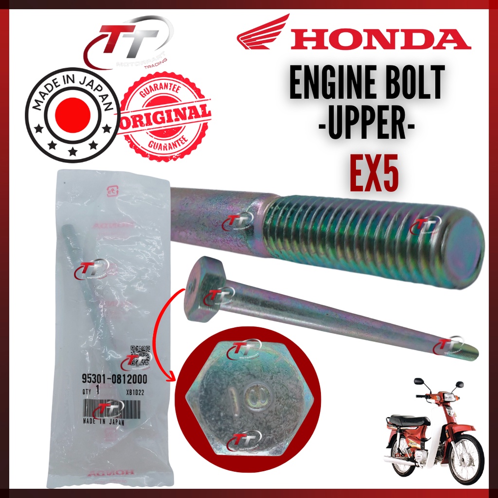 EX5 DREAM HP ENGINE SHAFT BOLT UPPER LOWER ENJIN SAB ATAS BAWAH BATANG 90116-001-010 95301 ...
