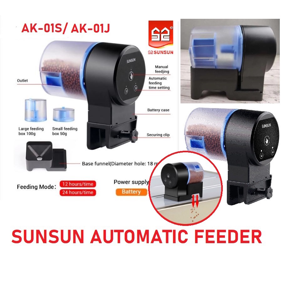 Aquarium SunSun AK-01J AK-01S Automatic Feeder Timer Food Feeding | Shopee Malaysia