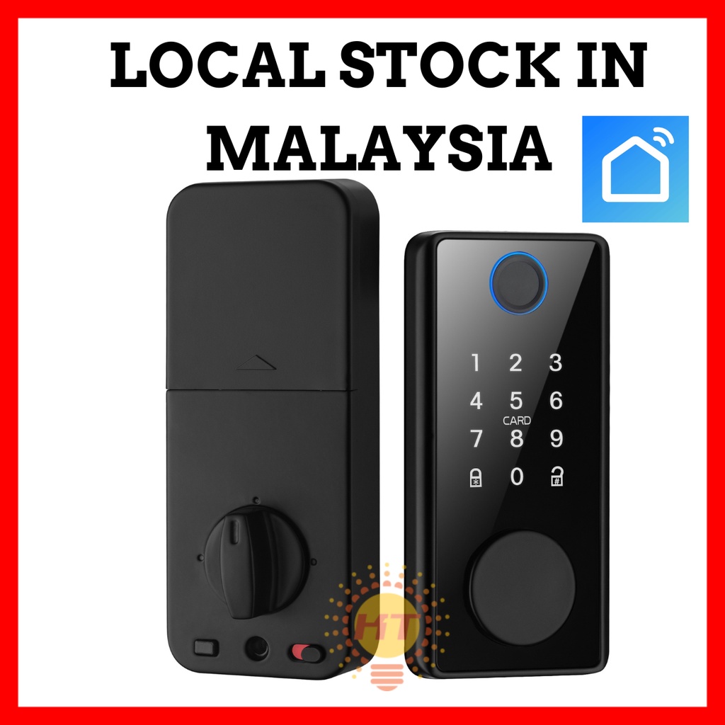 Smart Life Tuya Electronic Bluetooth Door Deadbolt Smart Lock Biometric ...