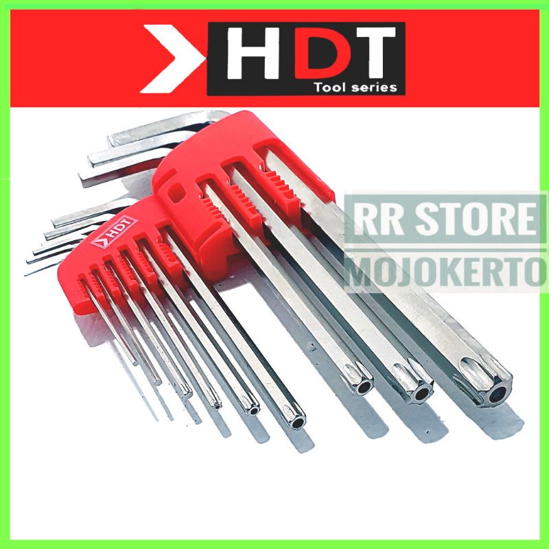 Hdt Key L Long+L Star Combination 9pcs Hexagonal+Star Key Tamper Hole ...