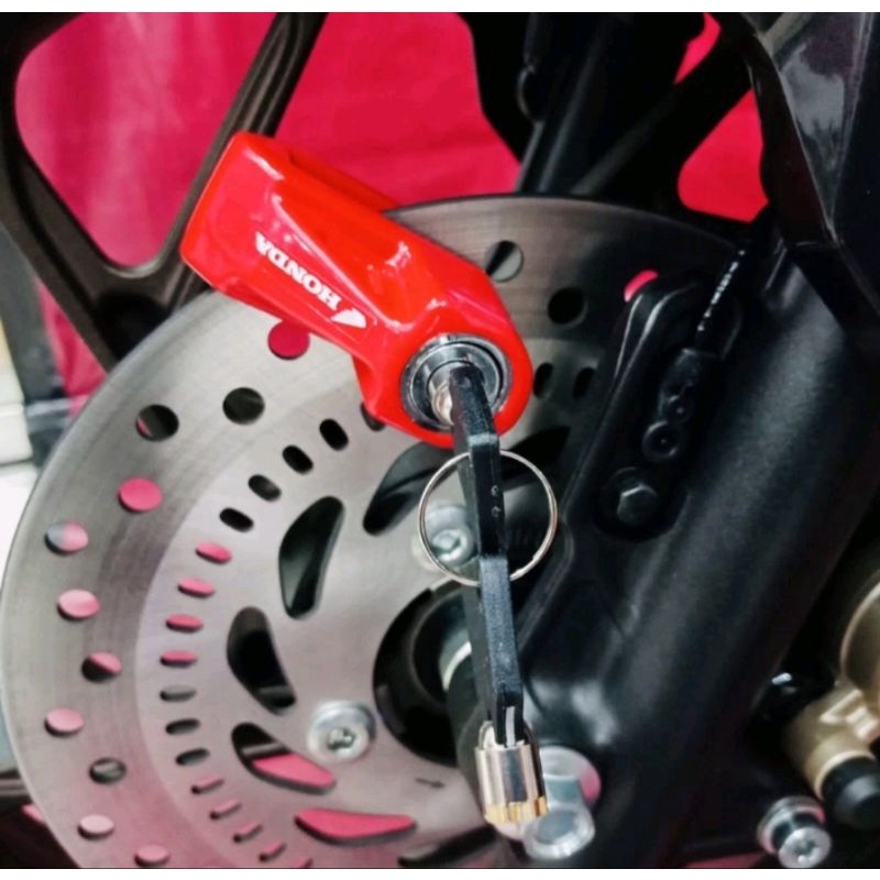 Original Honda Motorcycle Disc Padlock Lock Motorcycle Disc Lock ...