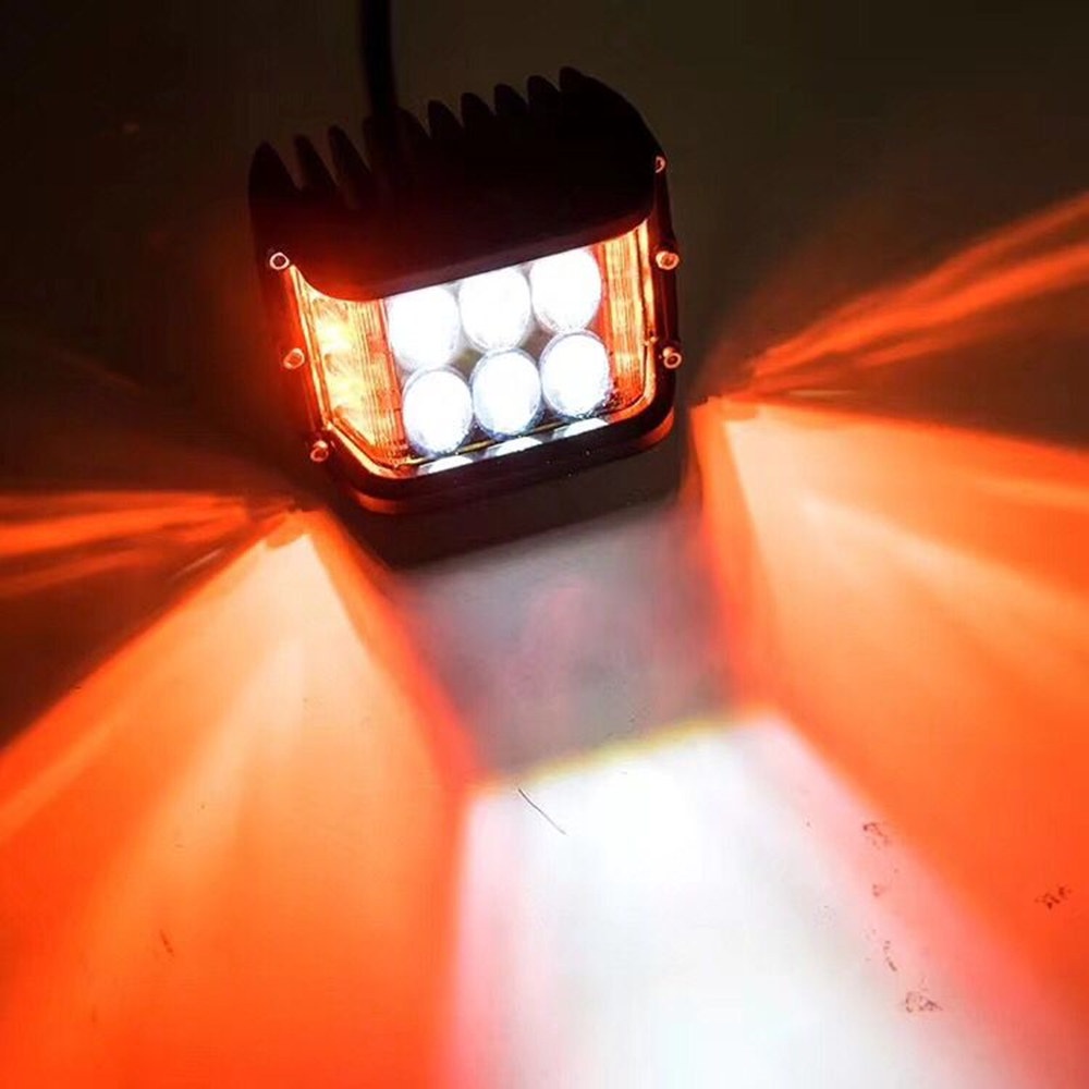 White Blue Amber Fog Warning Flash Led Work Light Car Driving Offroad ...