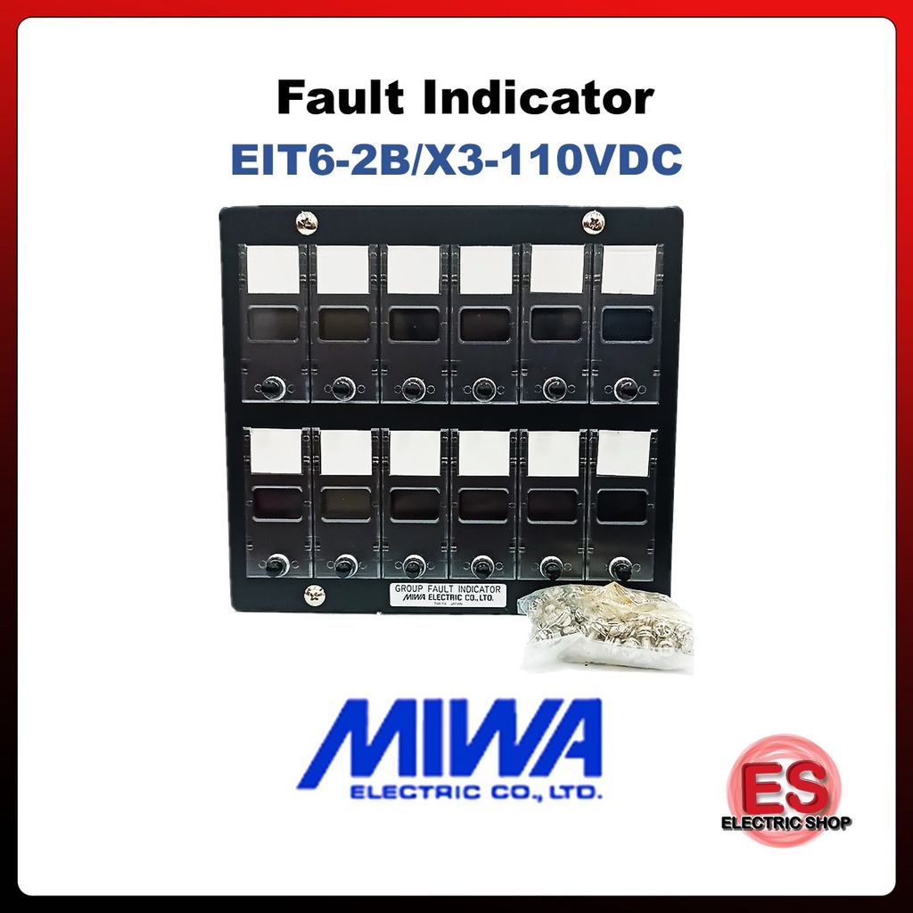 Miwa Fault Indicator, Type x3, 110VDC, 2 Row, 2 x 6 Elements, N1.5 ...