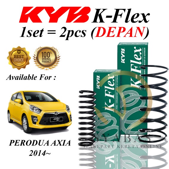 PERODUA AXIA (2014~) FRONT / REAR / SET COIL SPRING STANDARD KYB K-FLEX ...
