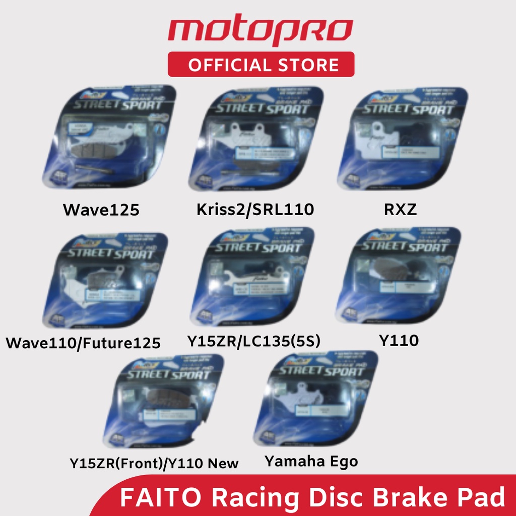 FAITO Racing Disc Brake Pad Sport For Motorcycle - Honda Yamaha Wave125 ...