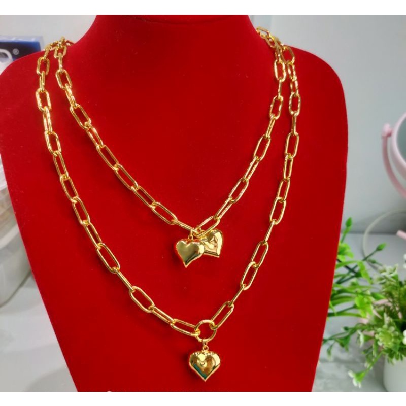 emas indonesia paper clip rantai leher rantai tangan | Shopee Malaysia