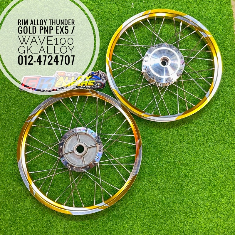 SET RIM ALLOY THUNDER 17 x 1.40 SIAP HUB CHROM DAN PASANG MCM DALAM ...