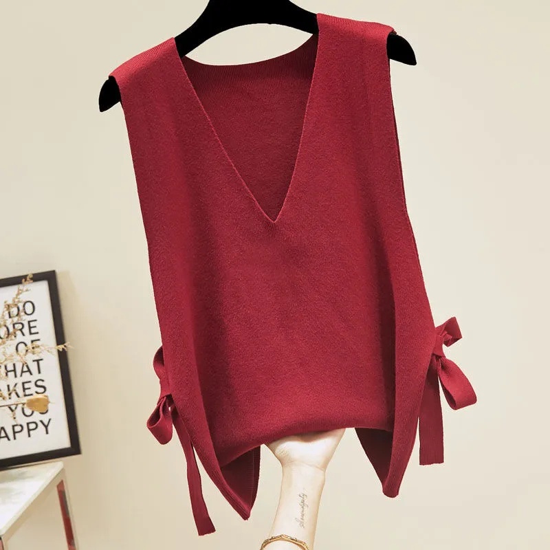 [40-80kg] Spring Autumn New Style Ladies Knitwear Vest Korean Version ...
