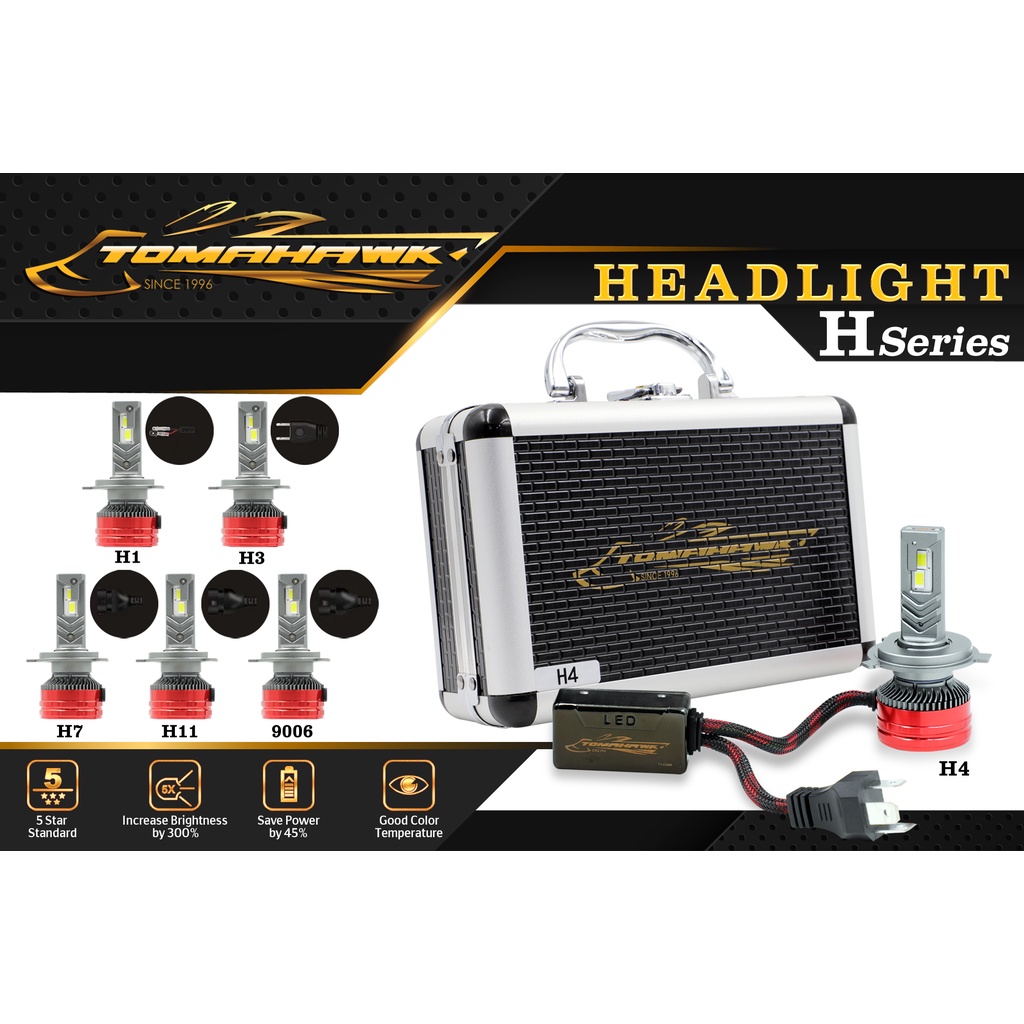 TOMAHAWK LED Headlight Auto Front Lighting Head Lamp System 6000K White ...