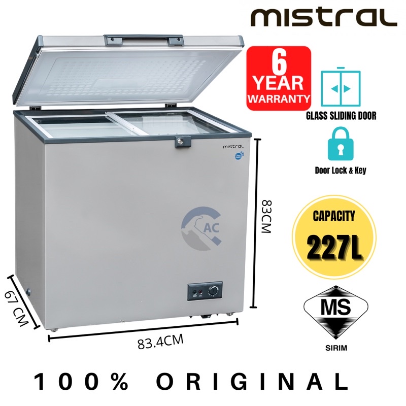 MISTRAL CHEST FREEZER 227Litres / MFZ227/PETI BEKU | Shopee Malaysia