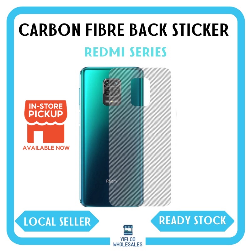 (BELI 2 PERCUMA 1) REDMI Carbon Fiber Back Film Sticker Protector 10/A1 ...