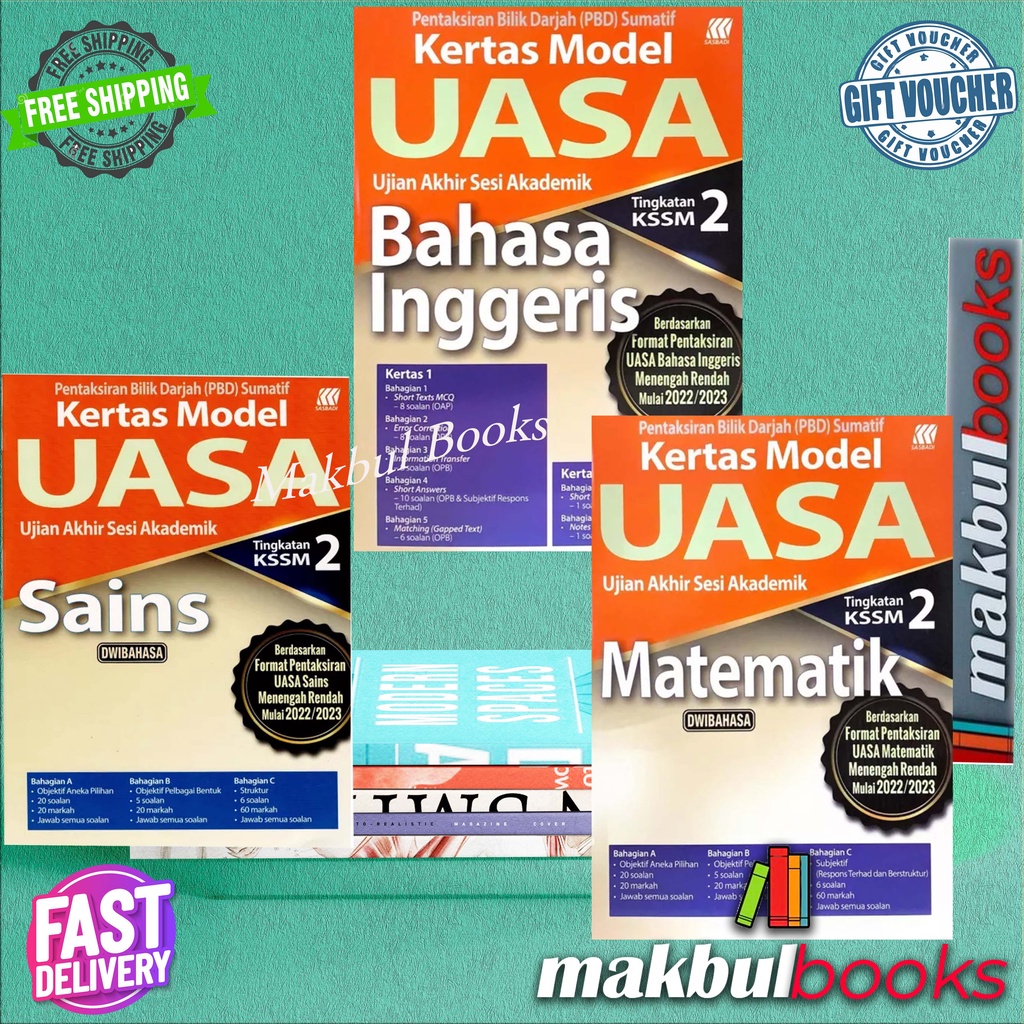 SASBADI KETAS MODEL UASA TINGKATAN 2 EDISI 2023 (Exam Format) | Shopee ...
